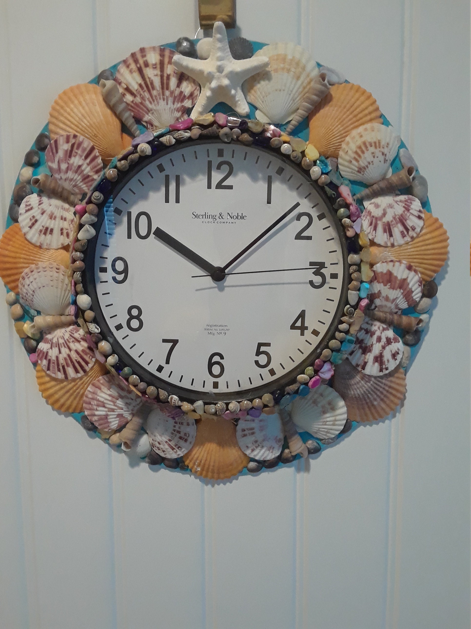 Seashell Clock/ Beach Home Clock - Etsy