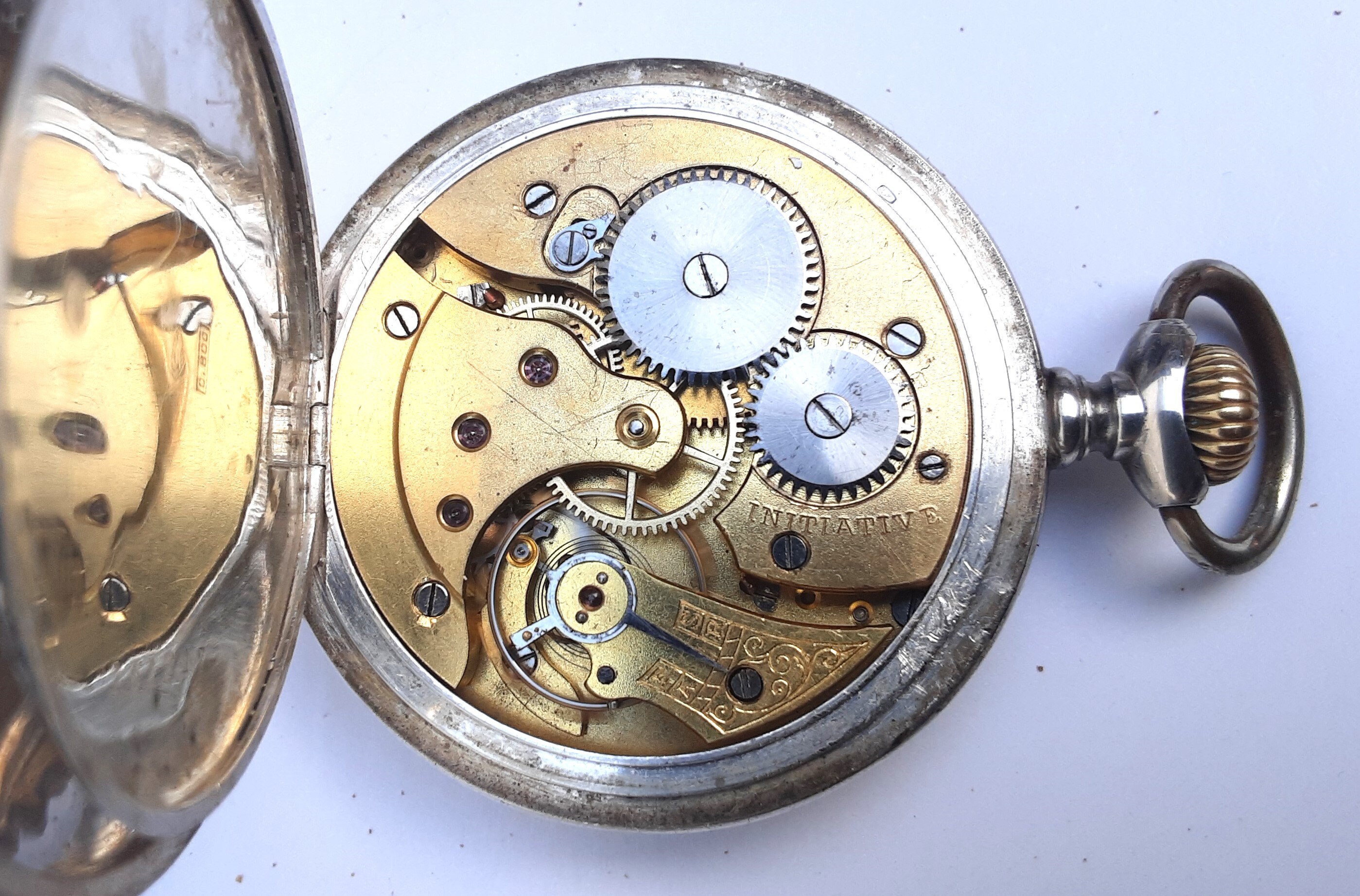 INITIATIVE, Pocketwatch From 1910 in Silver - Etsy