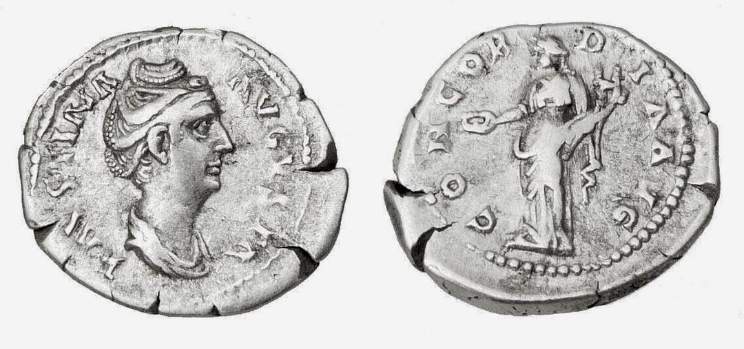 FAUSTINA I Augusta Rare Lifetime Issue Wife Antoninus Pius. Concordia ...