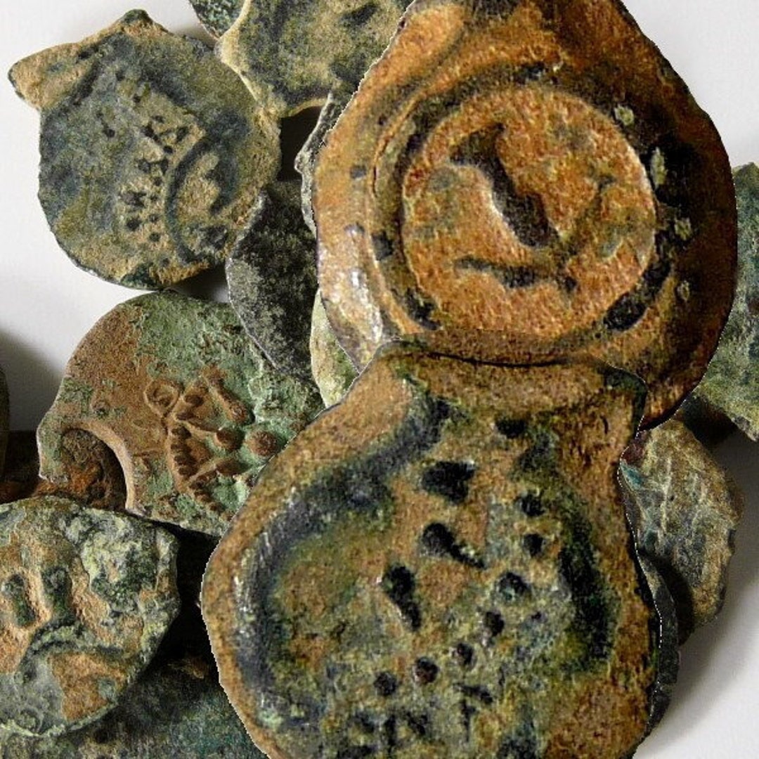 GENUINE Widow's Mite of Bible, Jesus Christ. Ancient Holy Land Coin ...