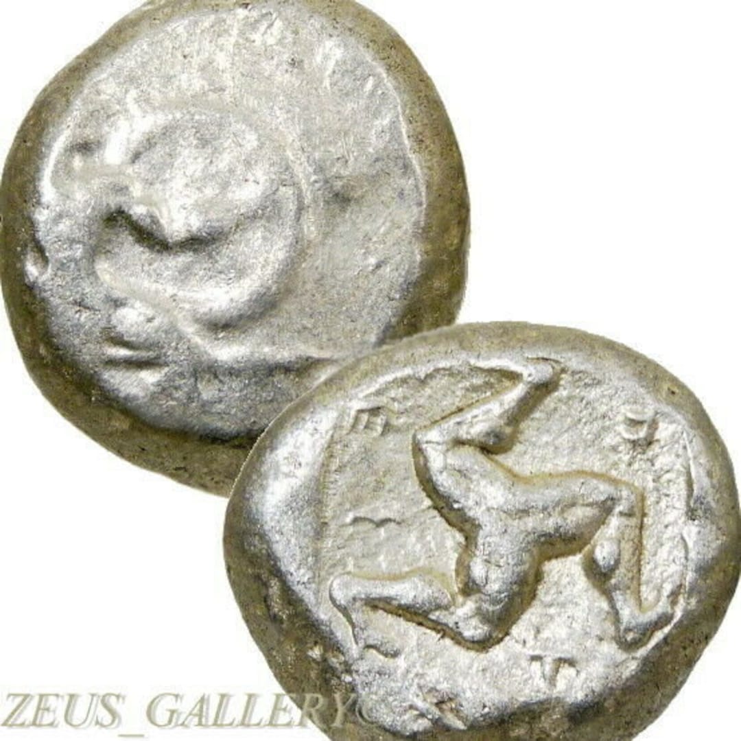 Greek HOPLITE Naked Warrior / Triskeles. 450 BC Aspendos. Pamphylia ...