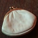 Antique EDWARDIAN COIN PURSE in Soft Leather of Ecru White and Gold ...