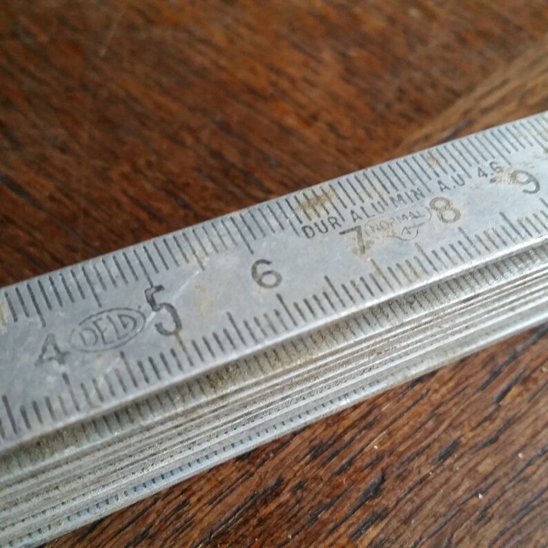 Vintage FRENCH FOLDING RULER 2 meters concertina style. Metal | Etsy
