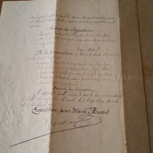 1899 FRENCH LEGAL DOCUMENT of Beautiful Calligraphy. Fine Ink Pen Hand ...