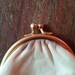 Antique EDWARDIAN COIN PURSE in Soft Leather of Ecru White and Gold ...