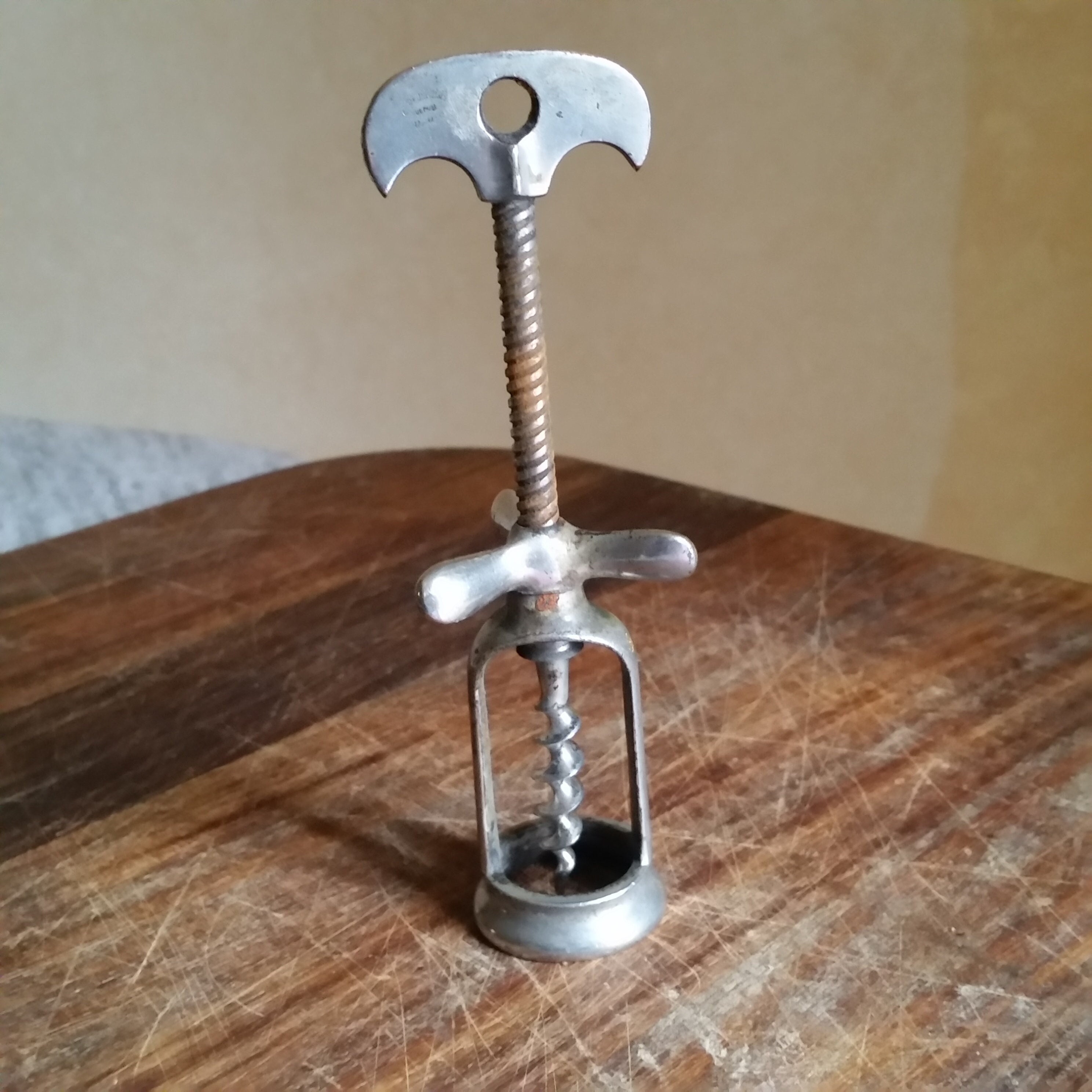 Vintage French Corkscrew Mechanical Corkscrew with Rack and Pinion ...