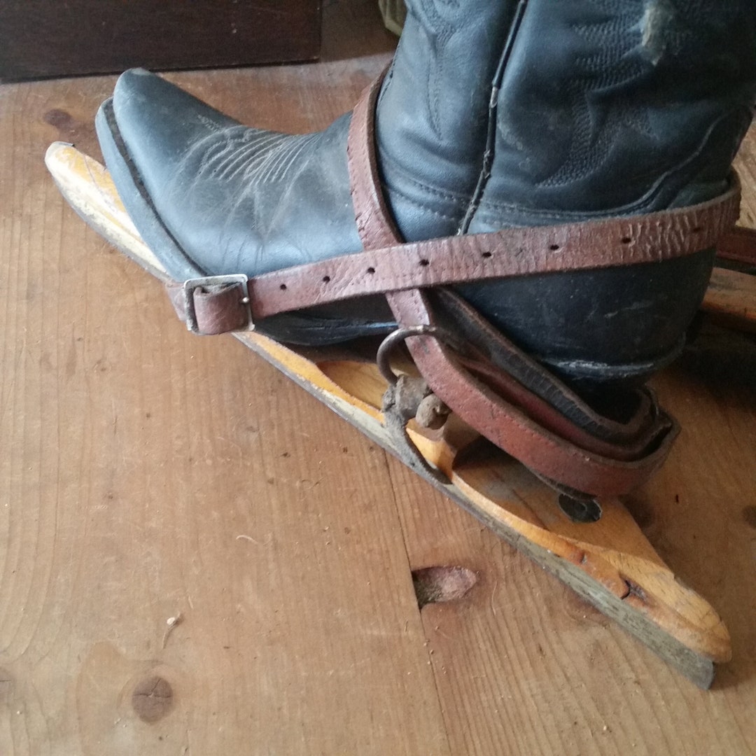 Vintage Winter Ice Skates From Holland Attach to Any Shoe With Leather ...