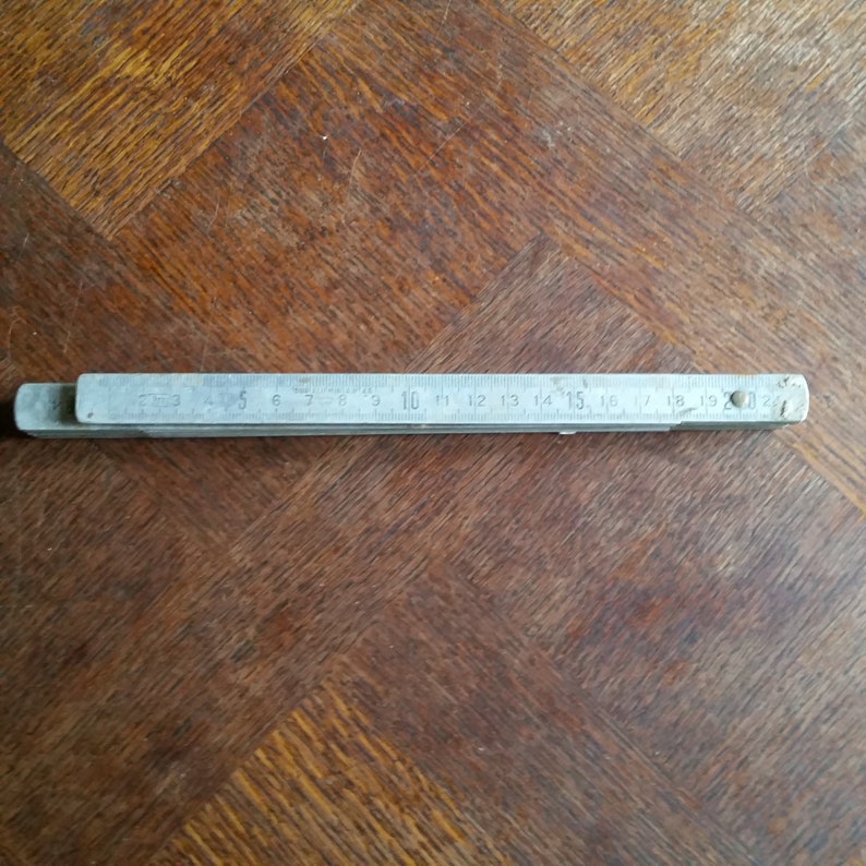 Vintage FRENCH FOLDING RULER 2 meters concertina style. Metal | Etsy