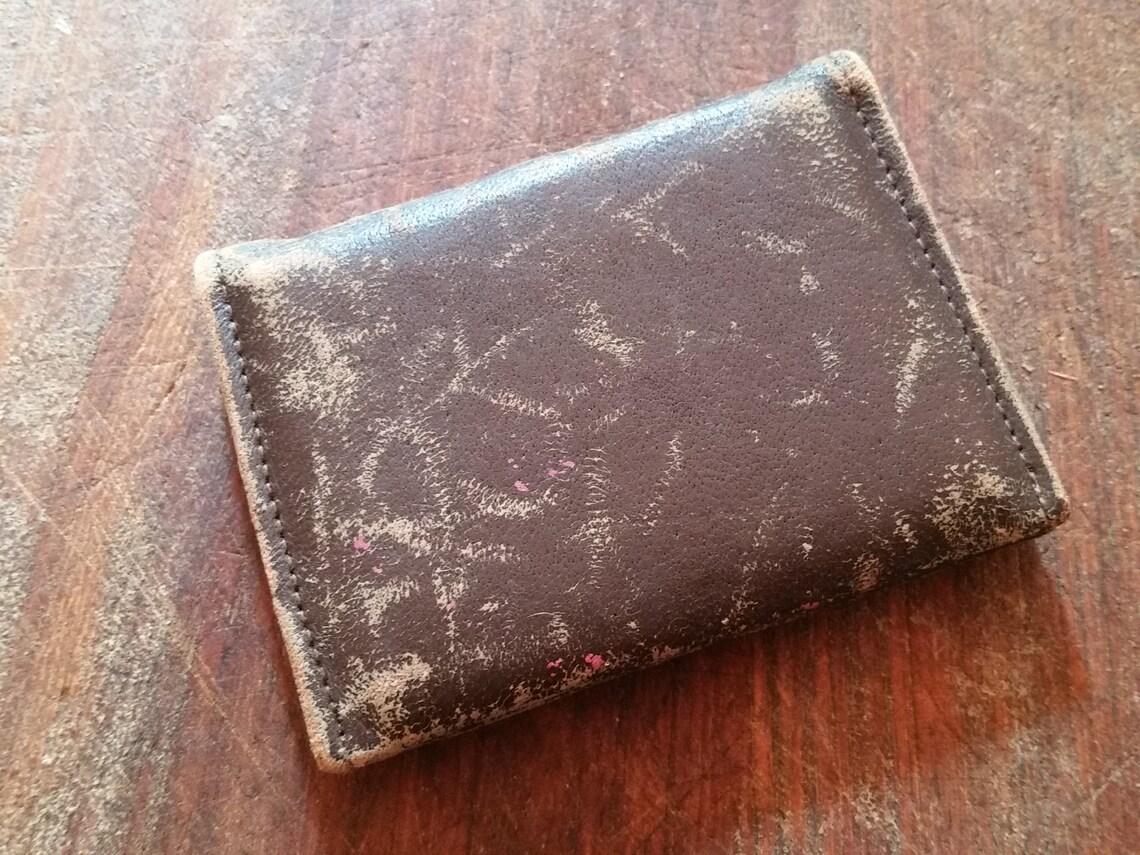 Art Deco FRENCH MIRROR WALLET in Leather With 2 Mirrors. - Etsy