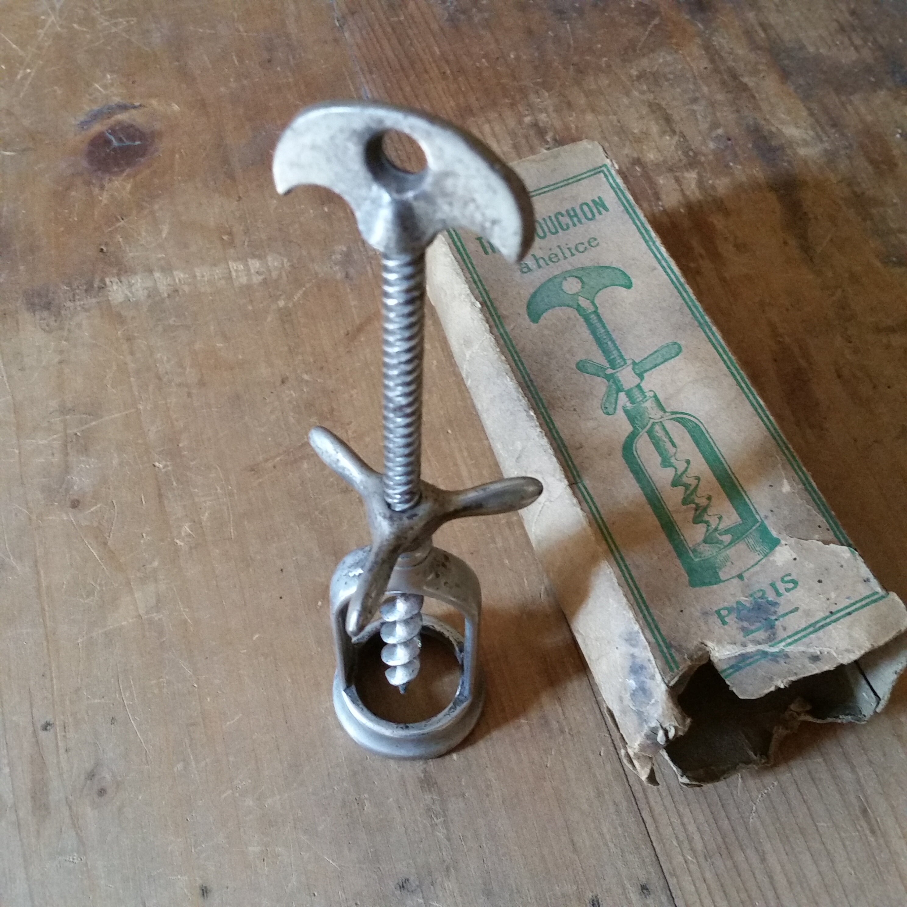 Antique FRENCH PROPELLER CORKSCREW, Perille Fly Nut Design. Functioning ...