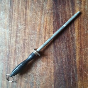 Vintage FRENCH KNIFE SHARPENER With Rubber Handle and Ring for Hanging ...