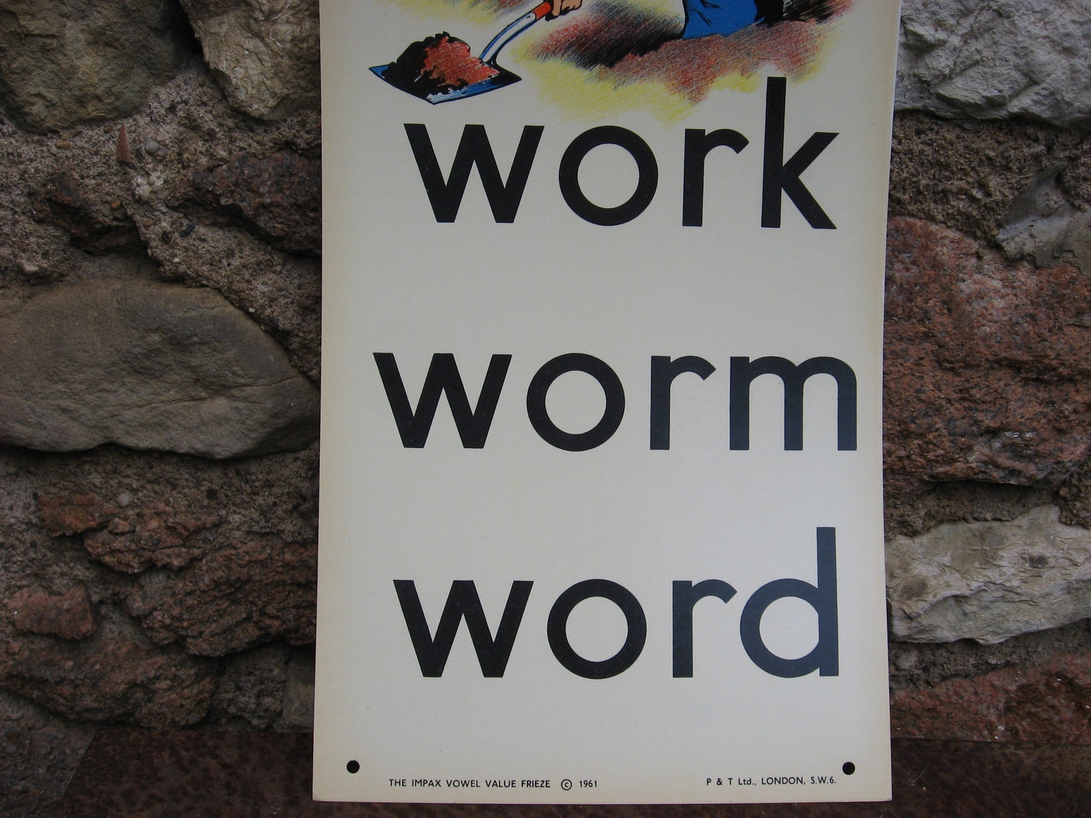 1961 MAN at WORK POSTER With Wonderfully Retro Artwork. Vintage English ...