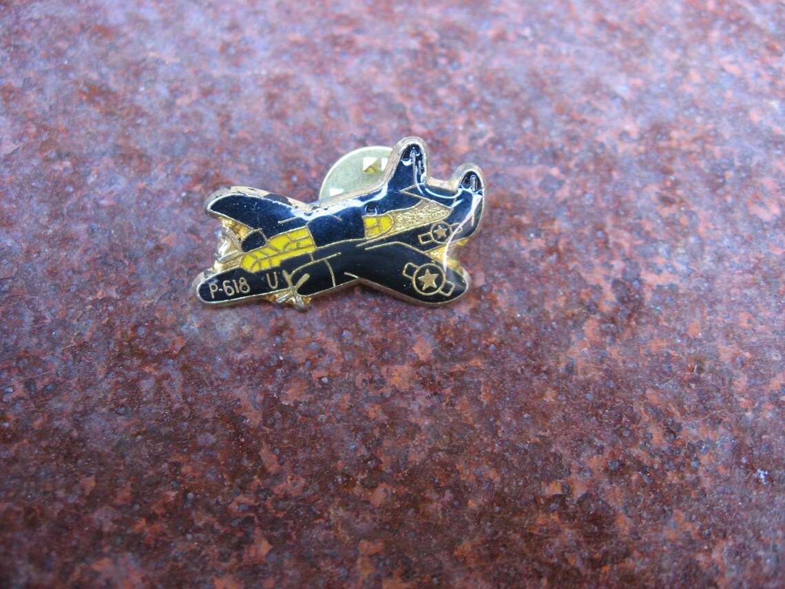 Vintage BOMBER AIRCRAFT Enamel Lapel Pin twin boom P-618. | Etsy