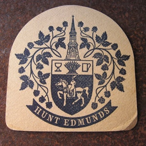Vintage BANBURY BREWERY COASTER for Hunt Edmunds Beer. English Early ...