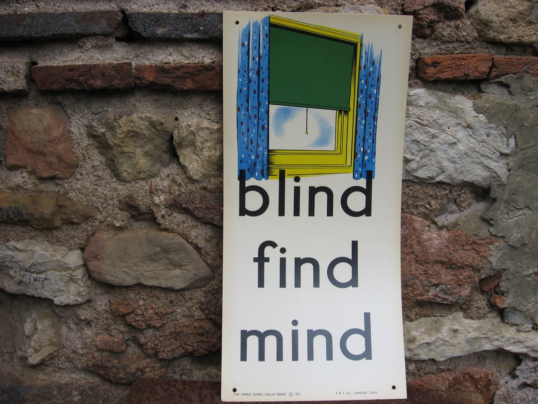 1960s OFFICE WINDOW POSTER or Craft Room Retro Wall Hanging. Learning ...