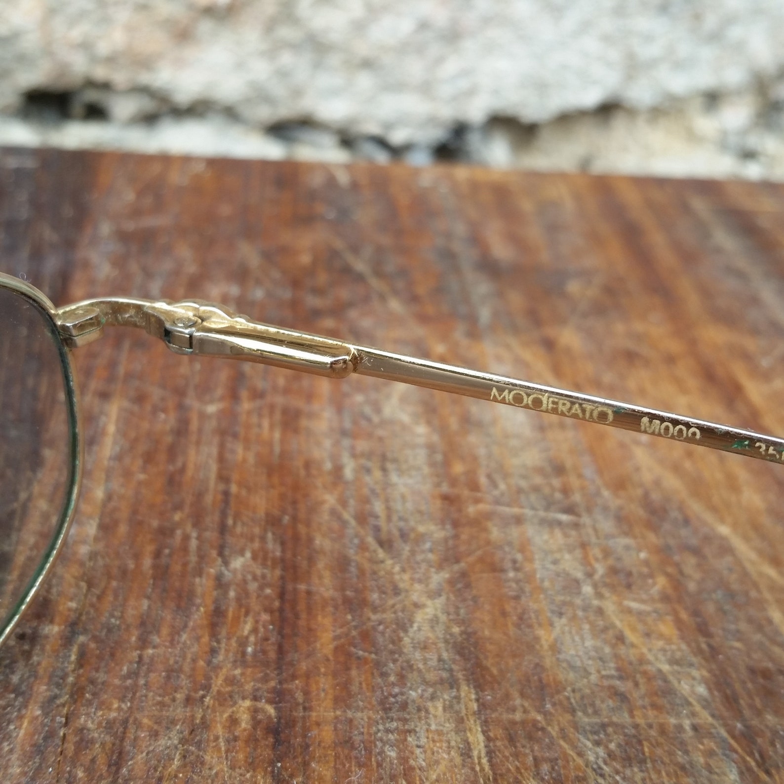 Vintage FRENCH READING EYEGLASSES by Moderato, in Boho Chic Style Gold ...