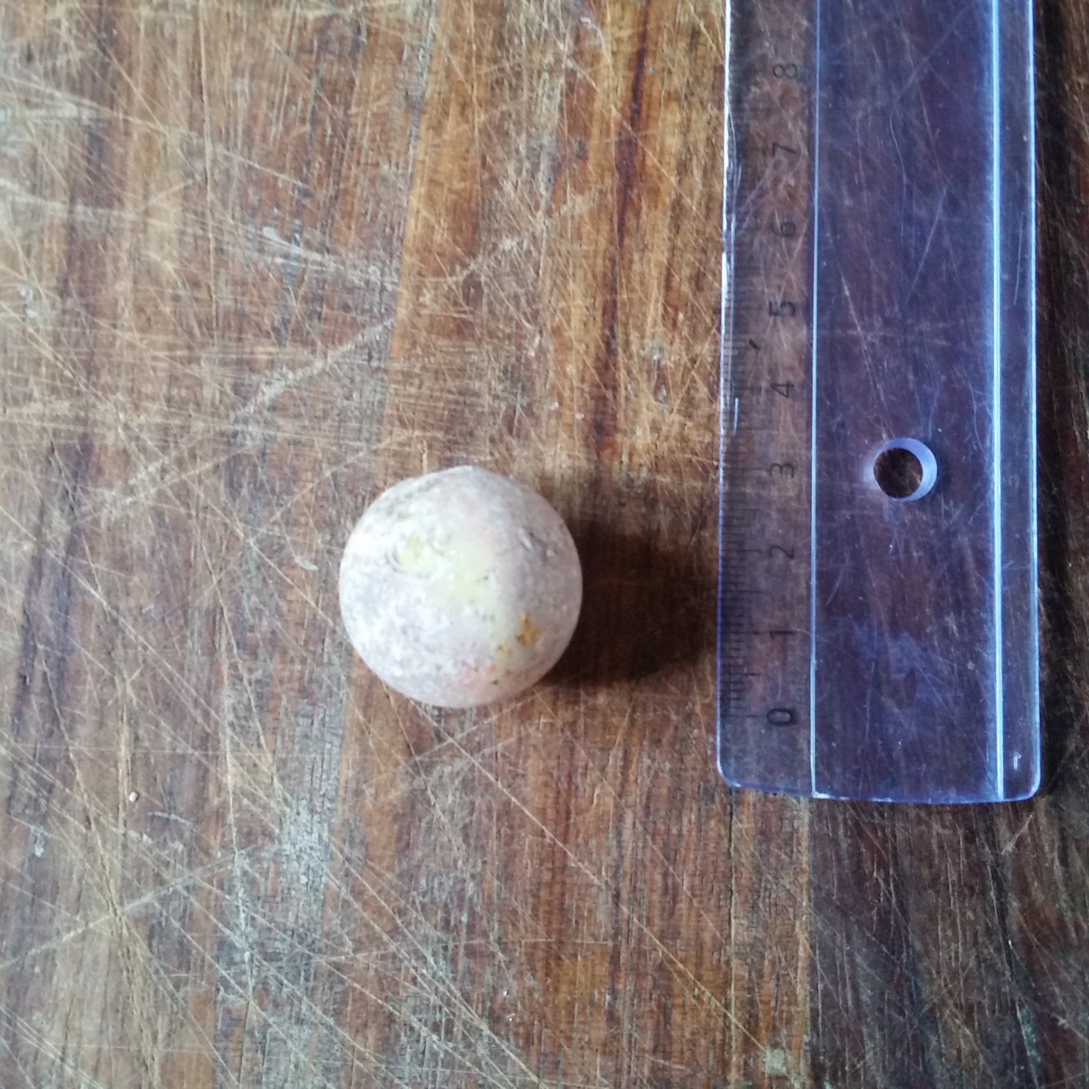 Antique ONION SKIN MARBLE, Shrunken Core of Multi Colors, Large ...