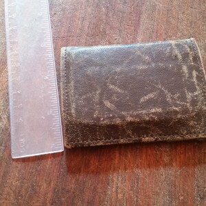 Art Deco FRENCH MIRROR WALLET in Leather With 2 Mirrors. Gentleman's ...