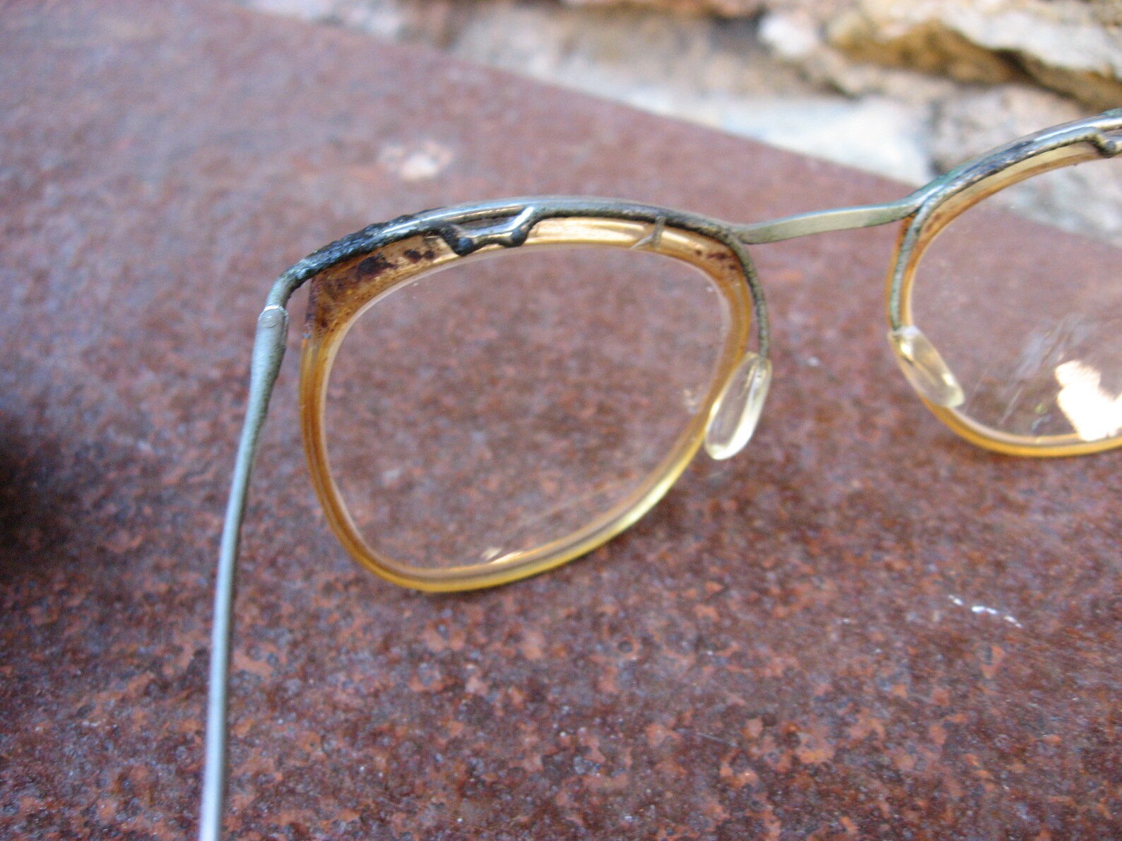 1950s VINTAGE FRENCH EYEGLASSES With Silver Metal Browline Mono Top and ...