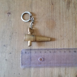 Vintage WINE BARREL TAP Keyring in Oak From France. Tiny French ...