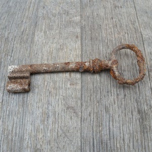 Antique FRENCH RUSTY KEY for Front Door of House in France. Rustic ...