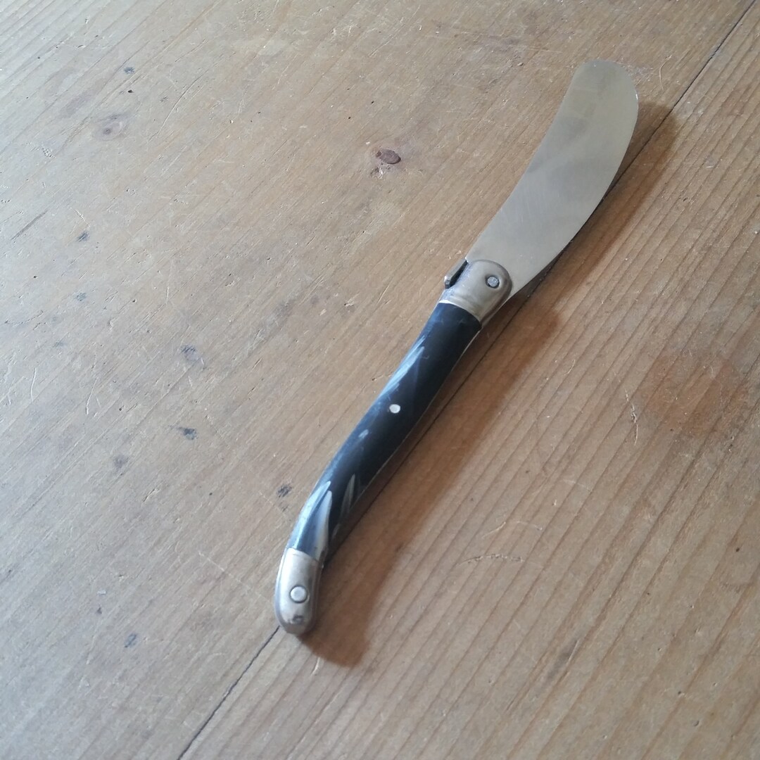 Vintage French Laguiole Butter Knife With Classic Handle in Marbled ...