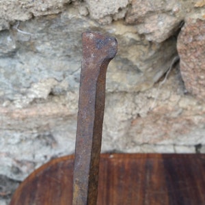 Antique BLACKSMITH BARN SPIKE, Triangular Head, Square Shank. 1800s Old ...
