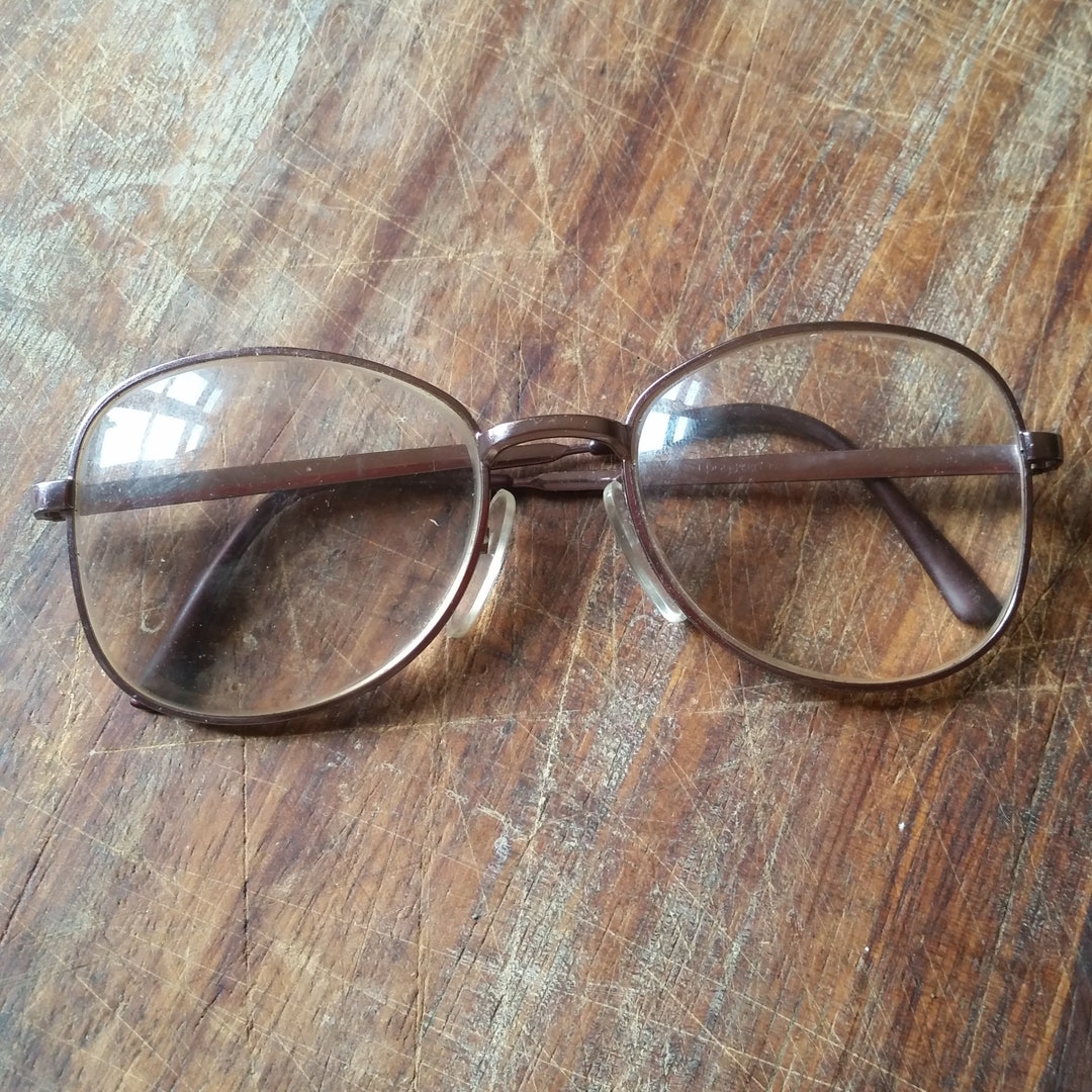1980s LOGO PARIS EYEGLASSES, French Vintage Boho Frames in Bronze Metal ...