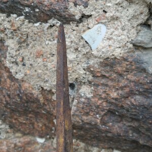 Antique BLACKSMITH BARN SPIKE, Triangular Head, Square Shank. 1800s Old ...
