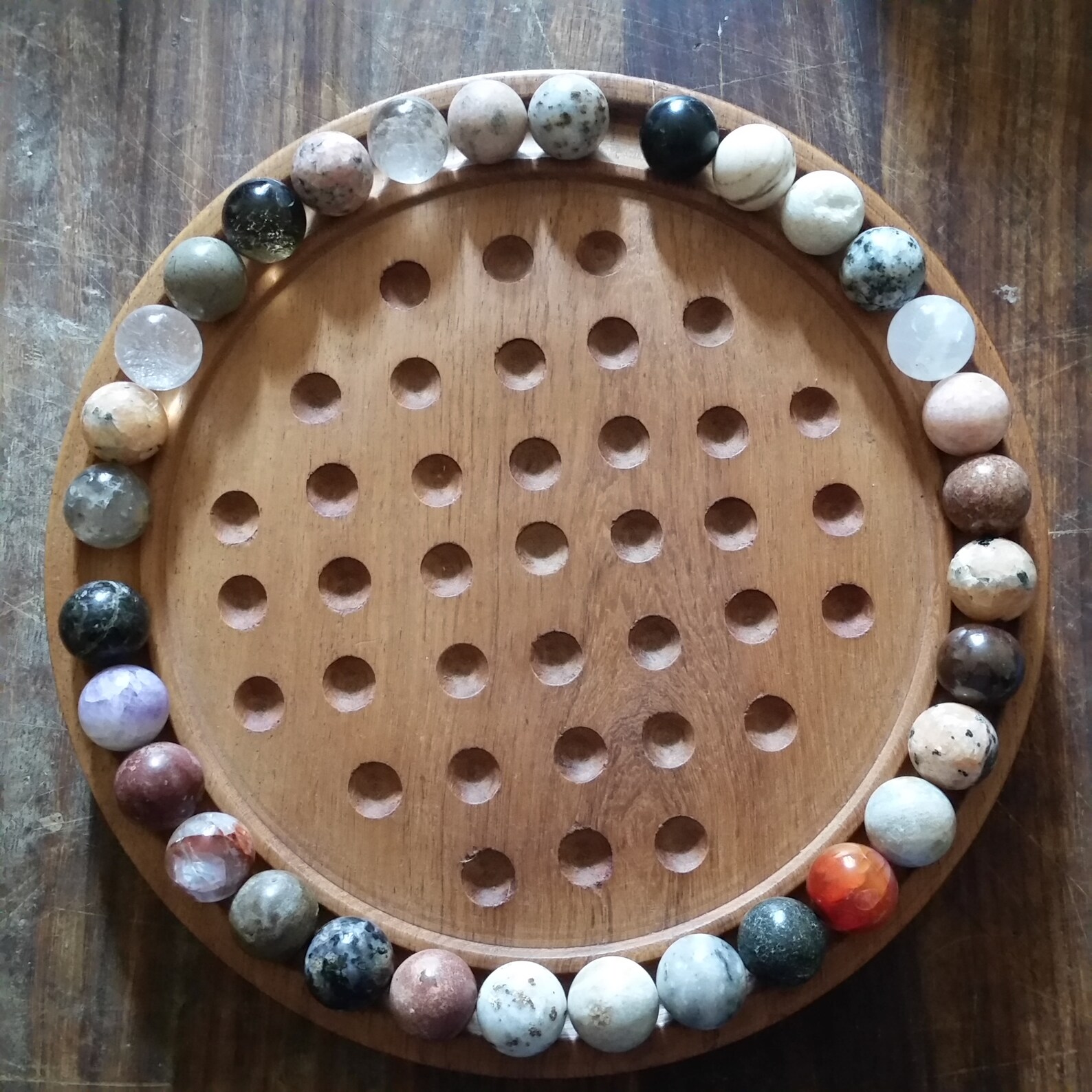 Jeu solitaire vintage avec DES BILLES faites à partir de | Etsy