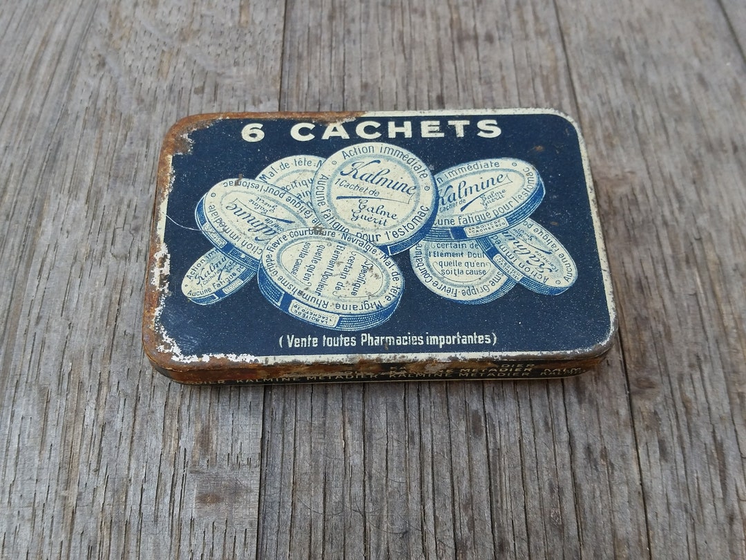 Art Deco FRENCH ENAMELLED BOX, Medicine Pill Tin That Cured Almost ...
