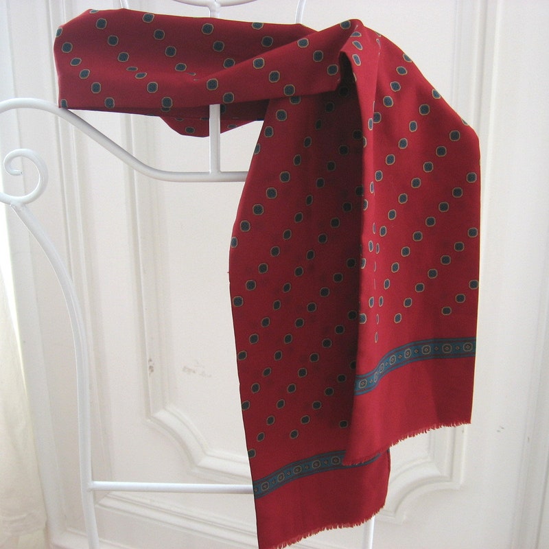 Red Mens Scarf - Etsy