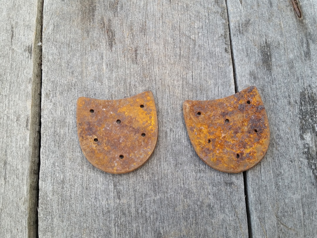 1940s WW2 HOBNAIL BOOT HEELS, French Cobbler Metal Plates for Traction ...