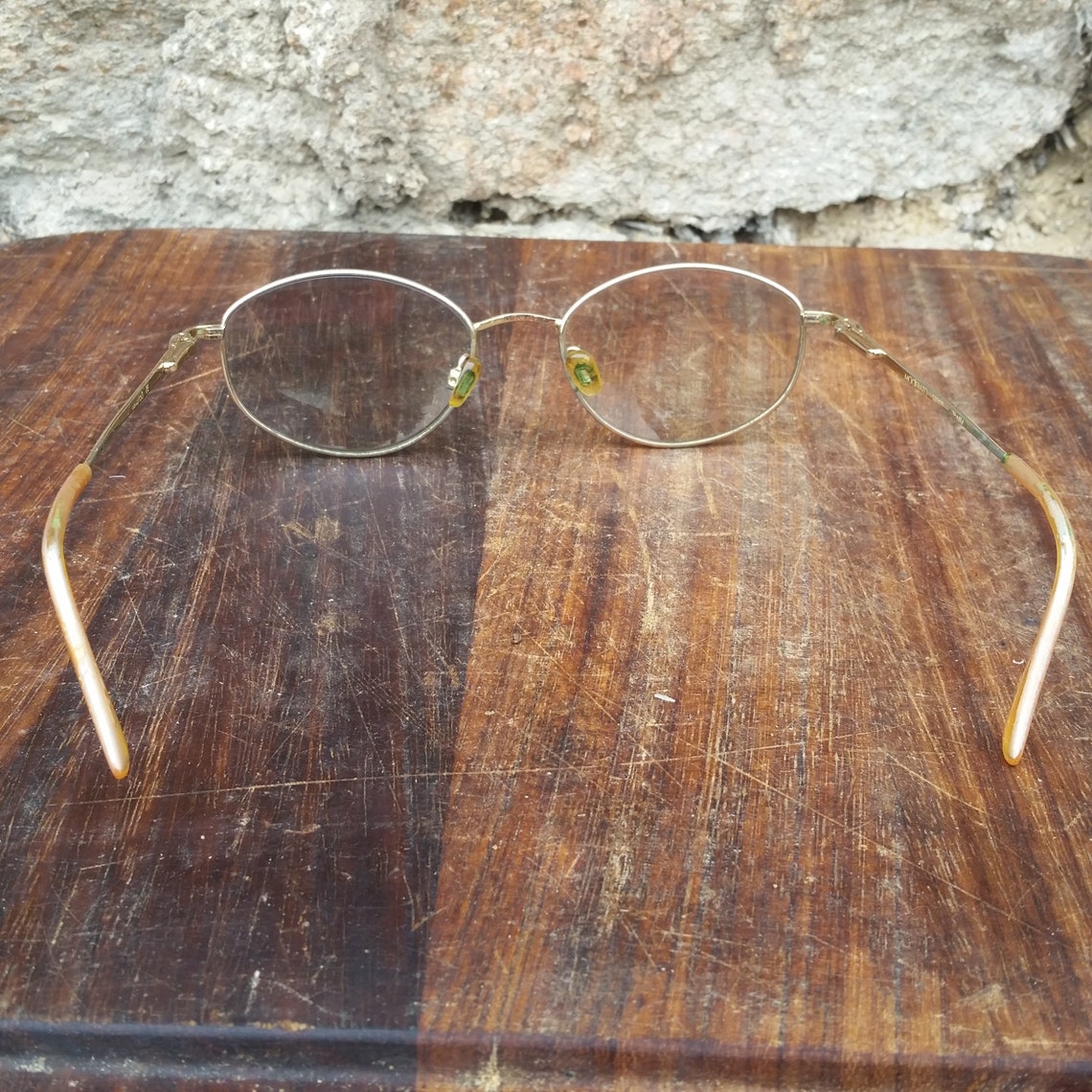 Vintage FRENCH READING EYEGLASSES by Moderato, in Boho Chic Style Gold ...