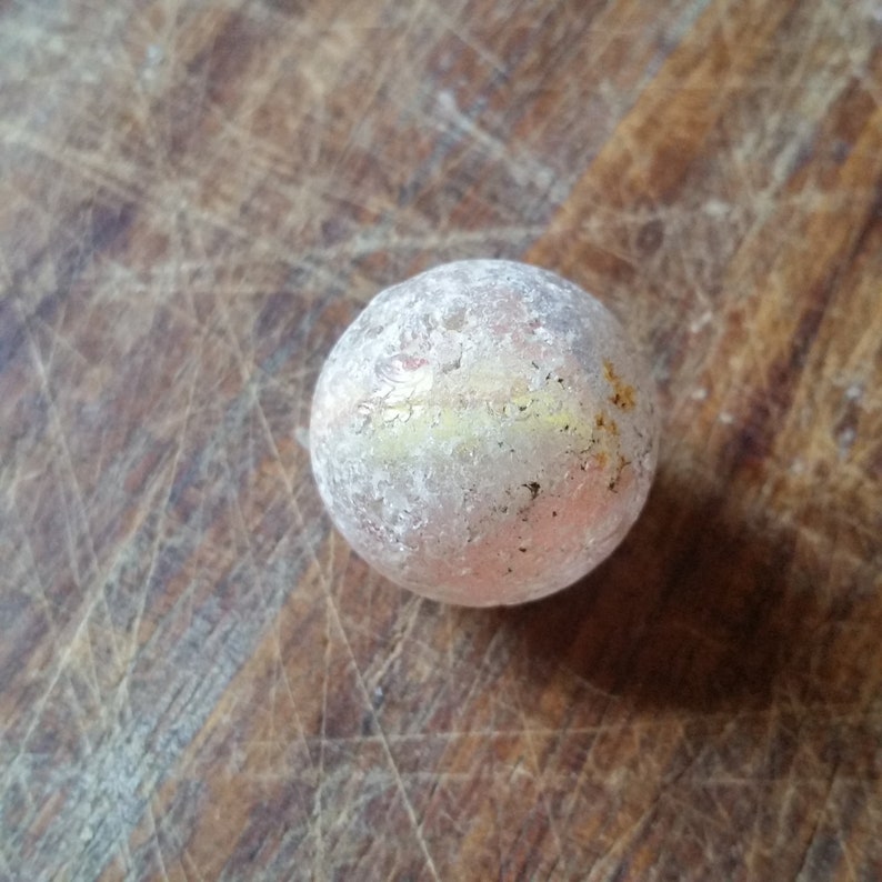 Antique ONION SKIN MARBLE, Shrunken Core of Multi Colors, Large ...