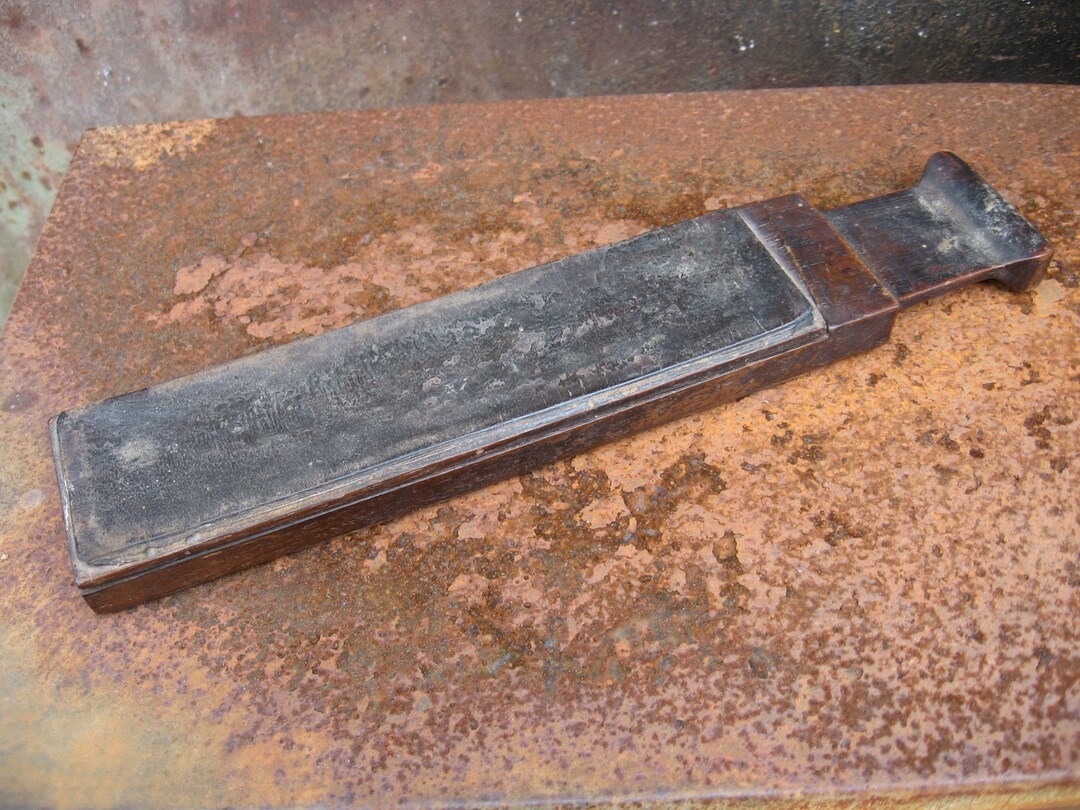 Antique STRAIGHT RAZOR STROP in Wood and Leather From Napoleonic Era ...