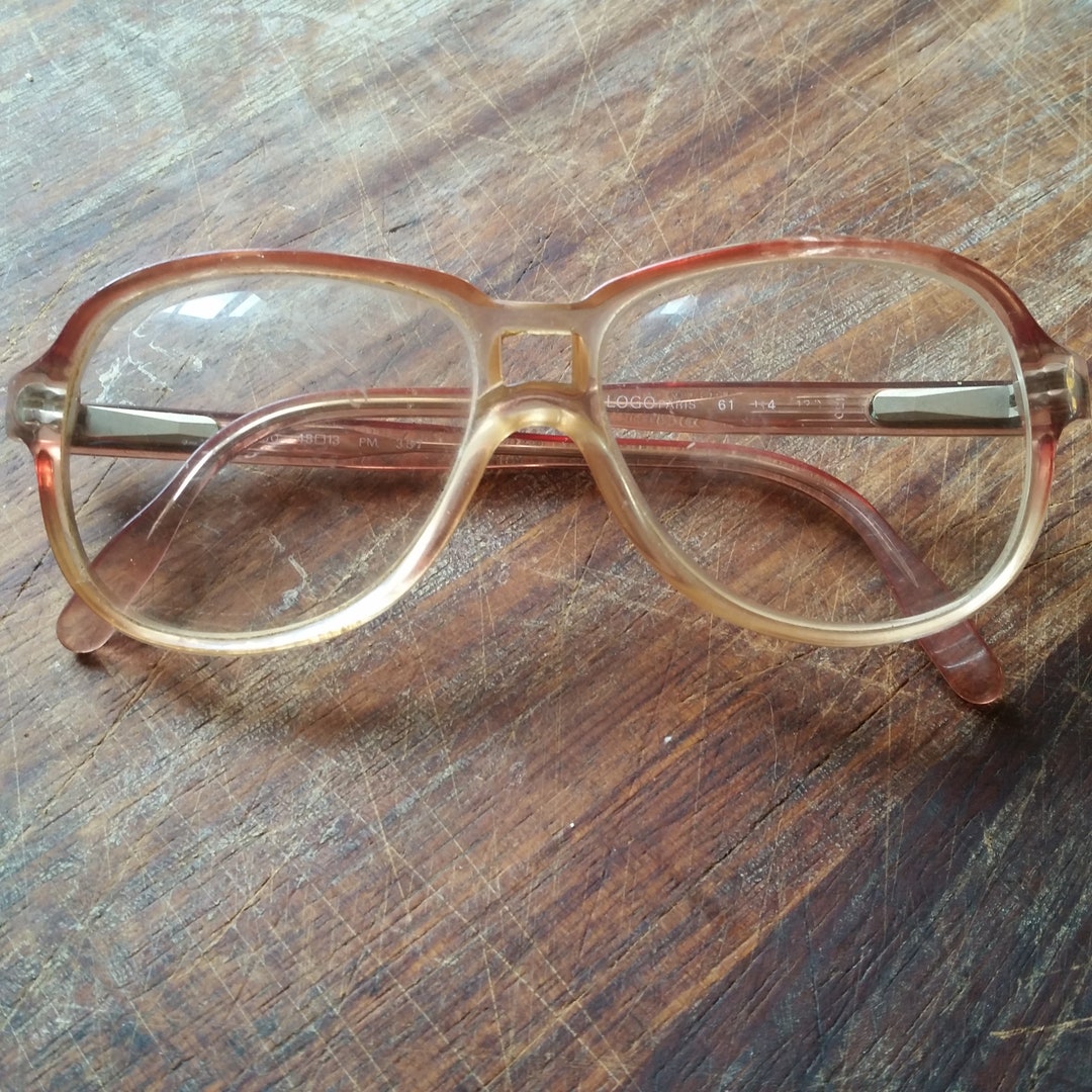 1970s LOGO PARIS EYEGLASSES, French Vintage Boho Frames in Tinted Red ...