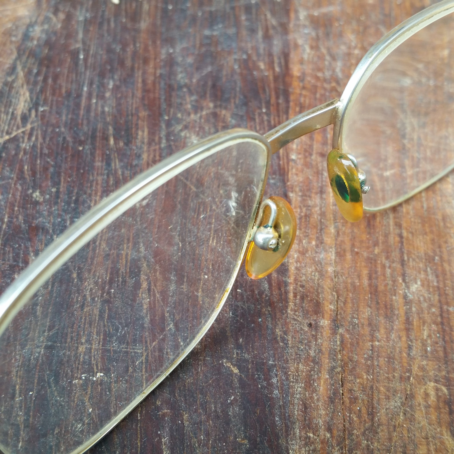 Vintage FRENCH AVIATOR EYEGLASSES With Classic Silver Chrome Metal ...