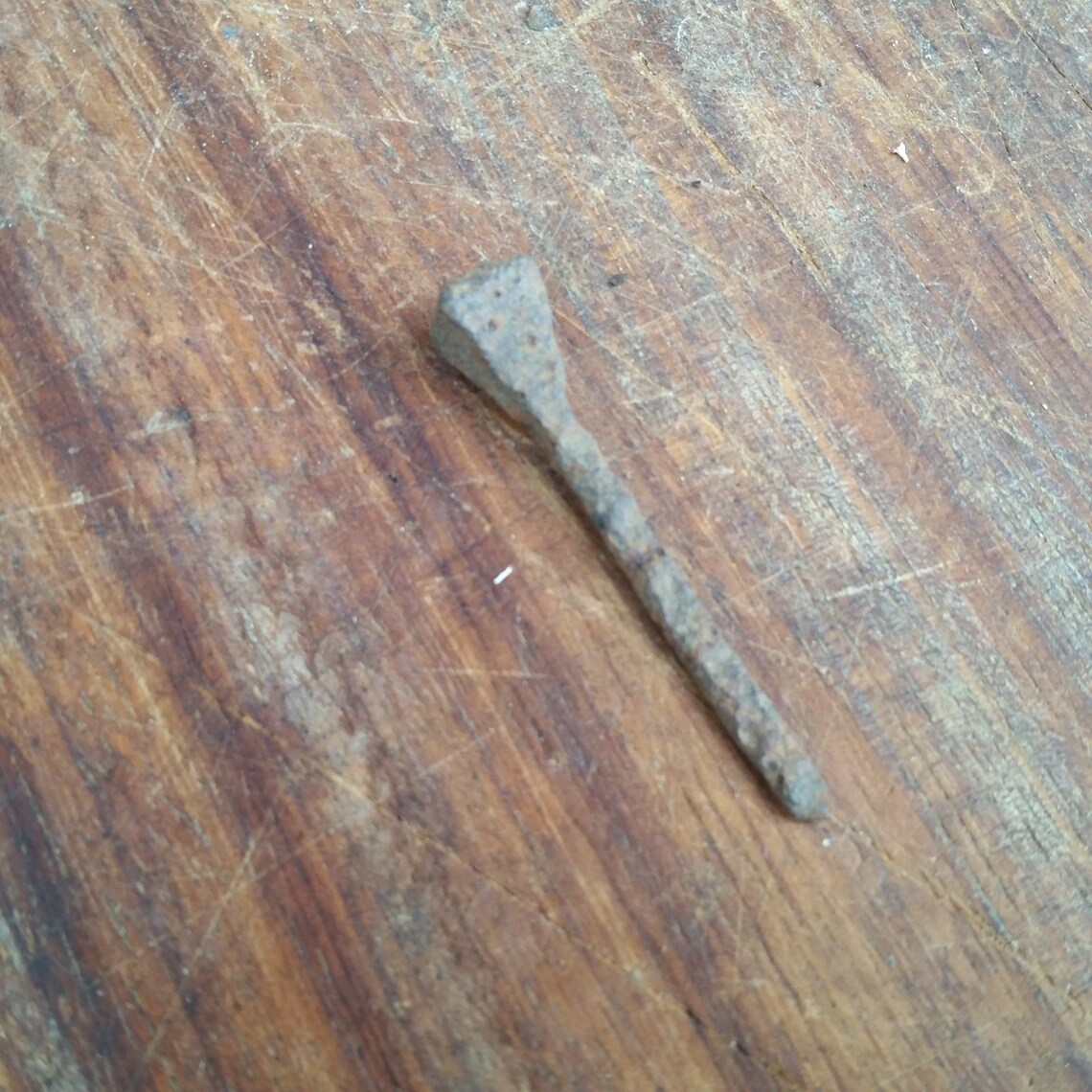 Antique BLACKSMITH MADE NAIL, Large Square Head, Flat Shank. 1800s Old ...