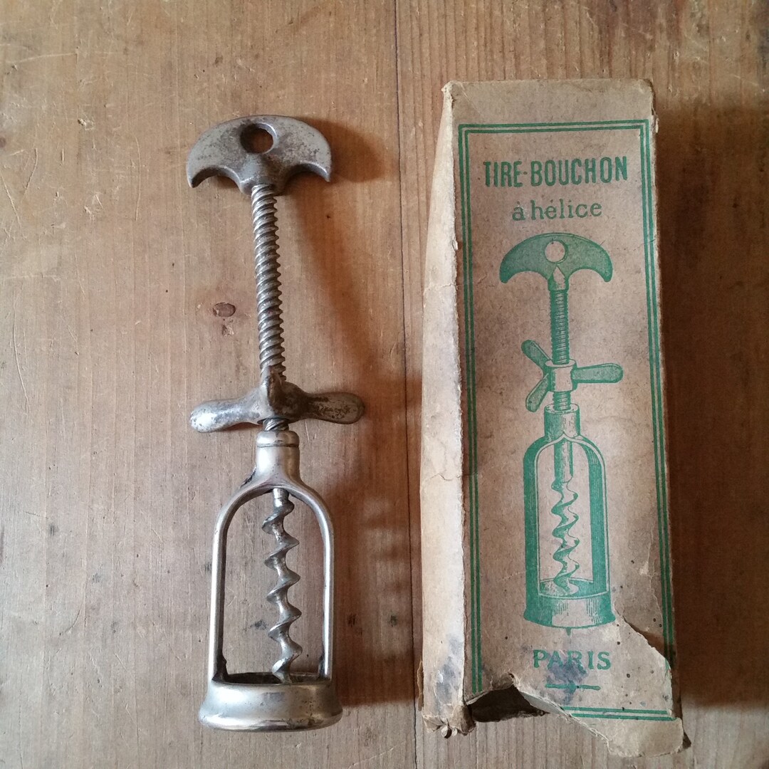 Antique FRENCH PROPELLER CORKSCREW, Perille Fly Nut Design. Functioning ...