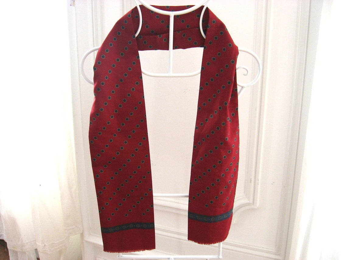 Vintage GENTLEMAN'S FRENCH SCARF in classic style. 1970s | Etsy