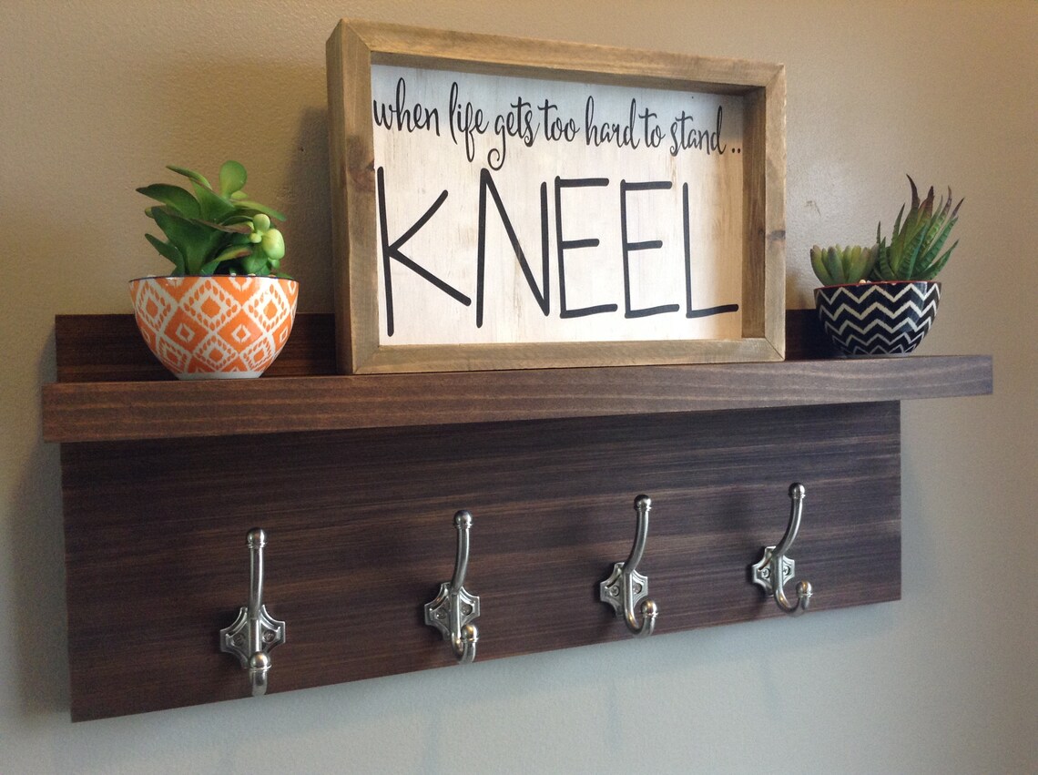 Wall Mount Coat Rack Farmhouse Coat Rack Rustic Shelf | Etsy