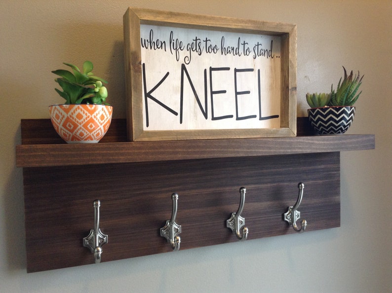 Wall Mount Coat Rack Farmhouse Coat Rack Rustic Shelf | Etsy