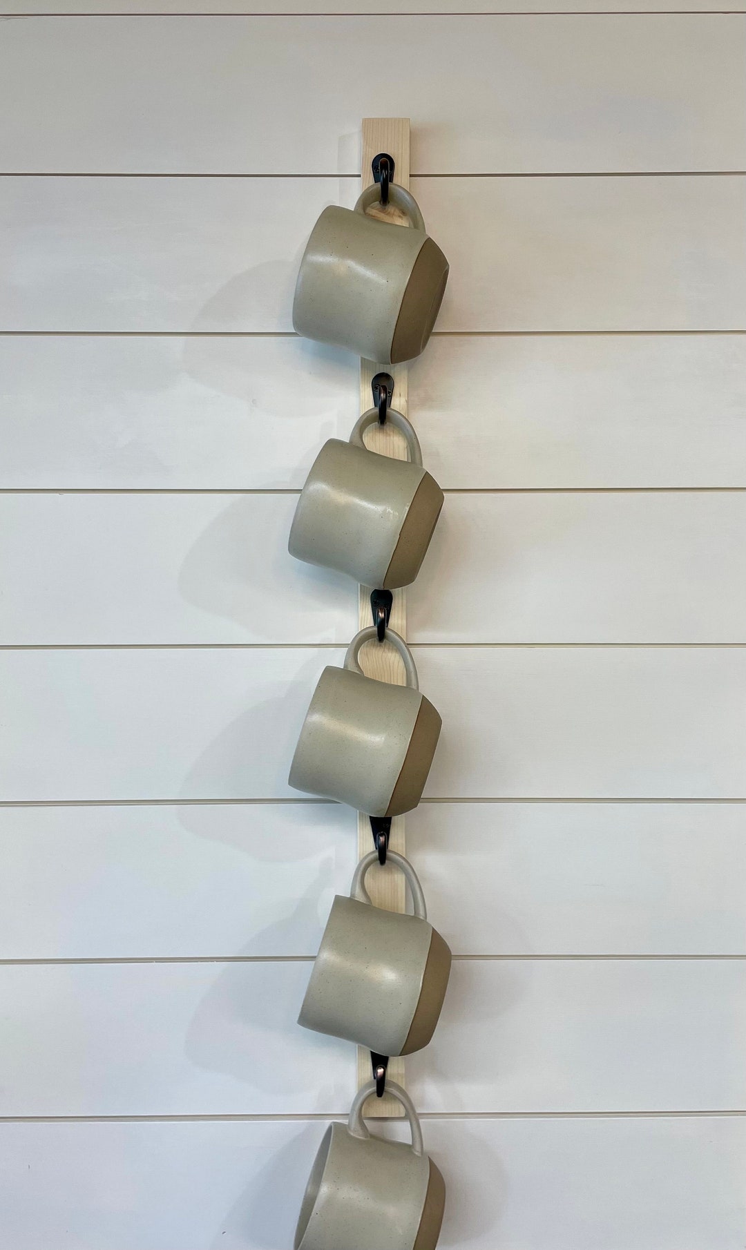 Farmhouse Mug Rack | Small Coffee Mug Rack | Small Cup Holder | Coffee ...