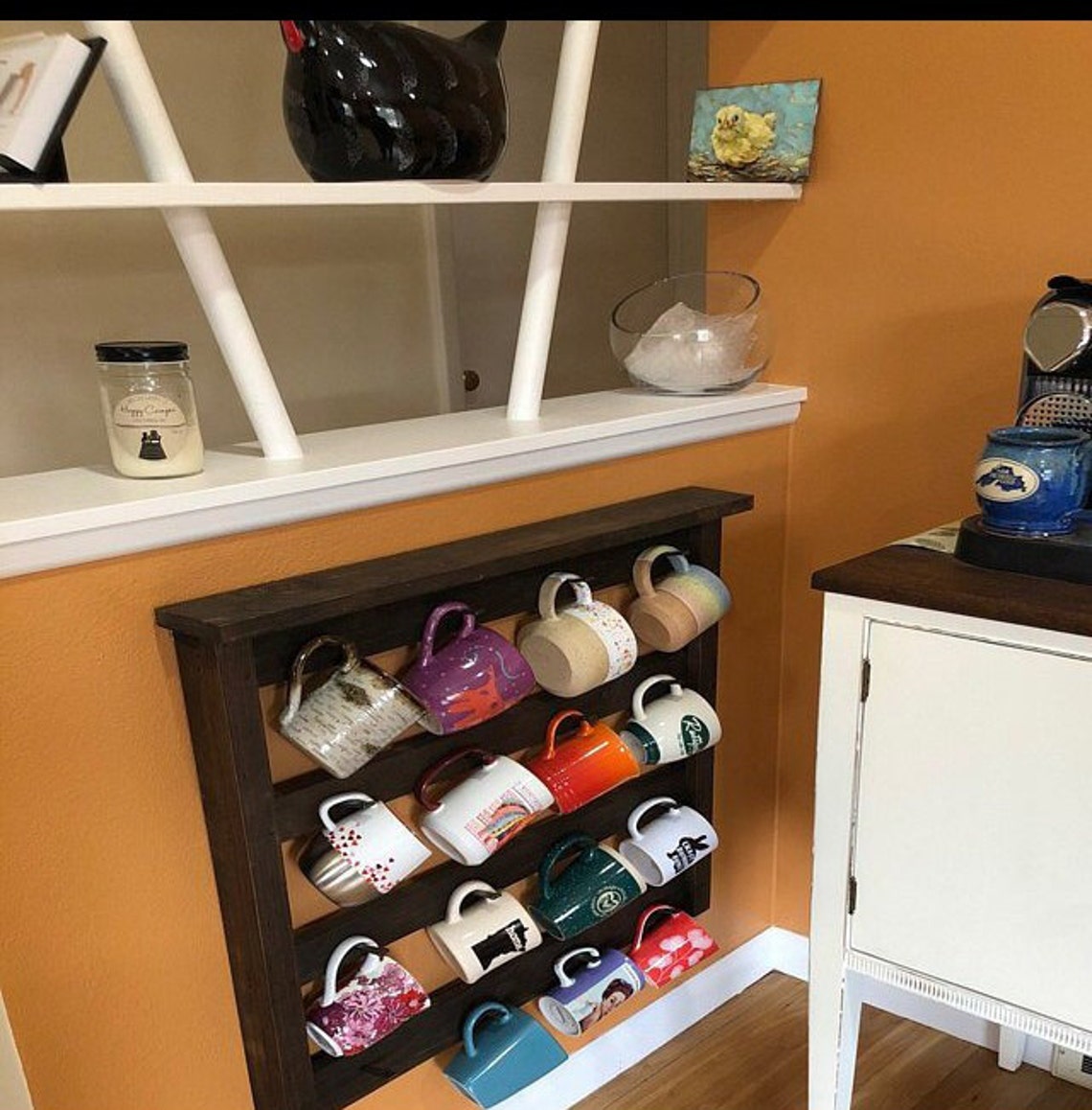 Coffee Cup Holder Large Mug Rack Coffee Bar Coffee Cup - Etsy