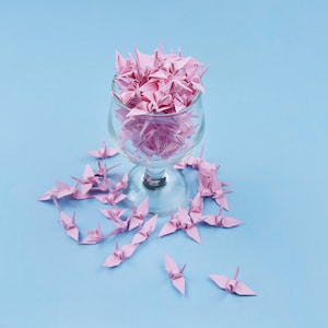 1000 Origami Paper Crane Pink Origami Cranes Pre Made Small 1.5x1.5 ...