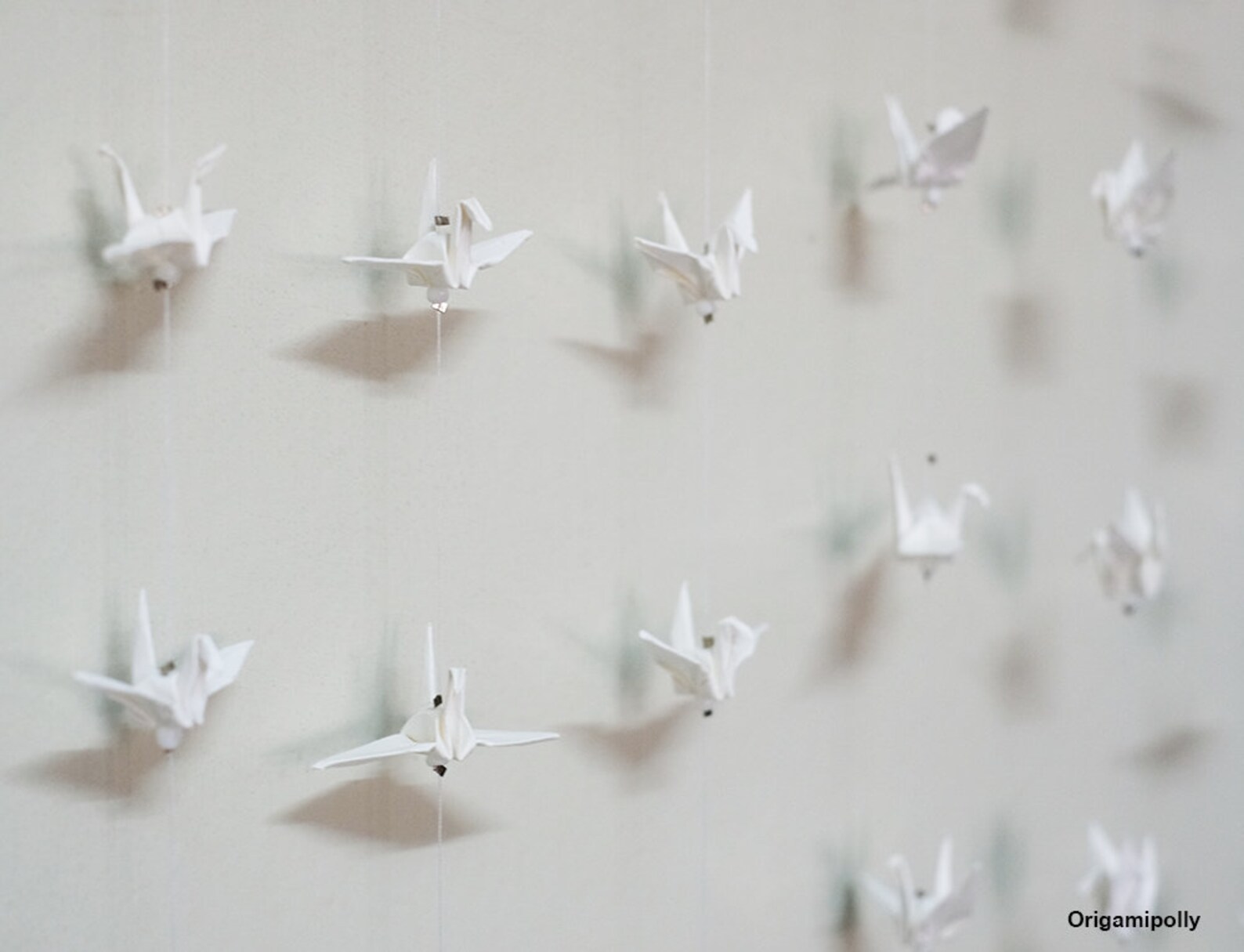 20 String 500 Crane Origami Crane Garland Ivory Small 1.5 Inch - Etsy