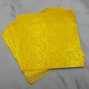 100 Gold Origami Paper Sheets Paper Pack 500 1000 Origami Paper 6x6 ...