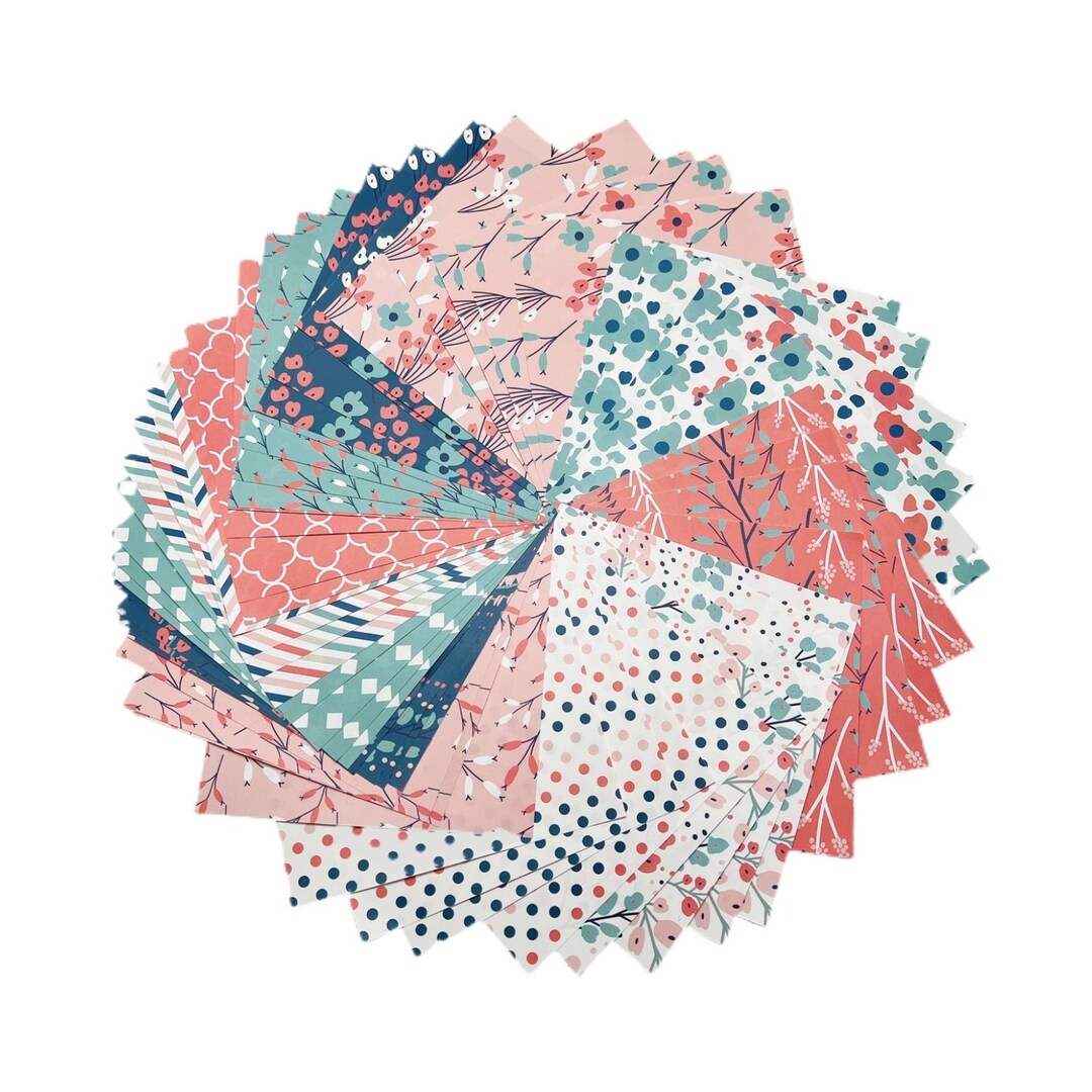 50 Patterned Origami Paper Sheets - 6x6 Inches - Single Sided - for ...