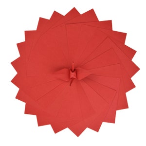 100 Red Origami Paper Sheets - 6x6 Inches - Square Paper Pack for ...